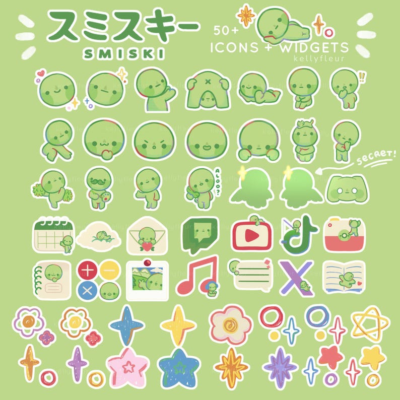 Digital Smiski Wallpaper + Icon Pack | Ios + Android + Desktop - Etsy