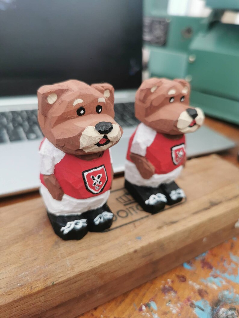 Carved Rotherham United Mascot Bear - Etsy