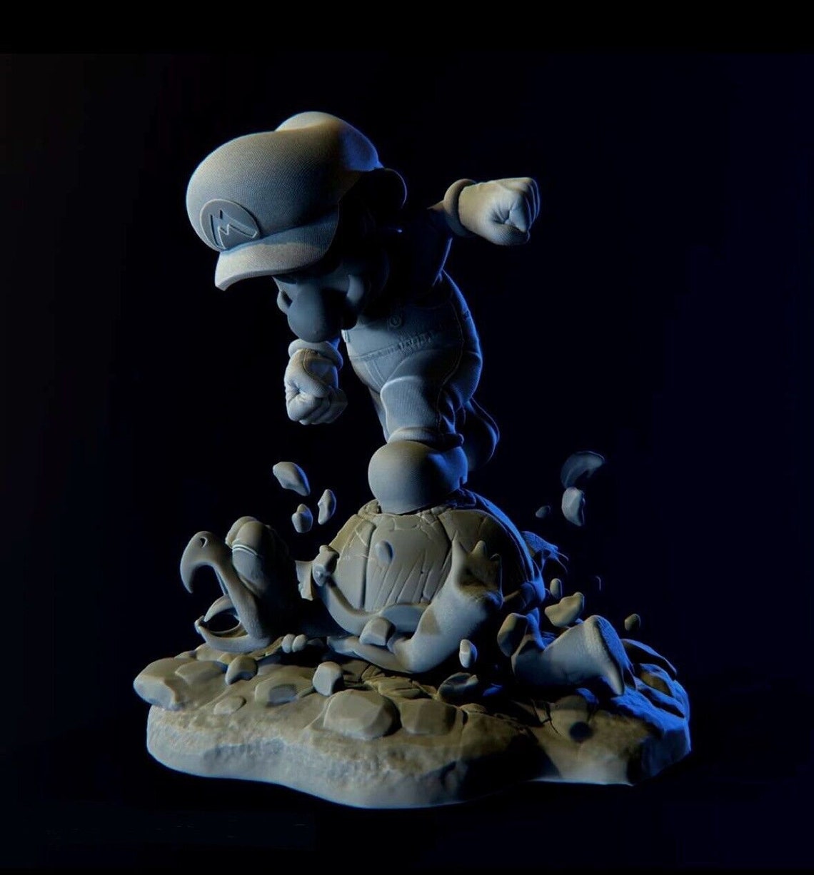 Mario Jumping on Koopa Turtle Shell 3d Model STL File for 3d Printing ...
