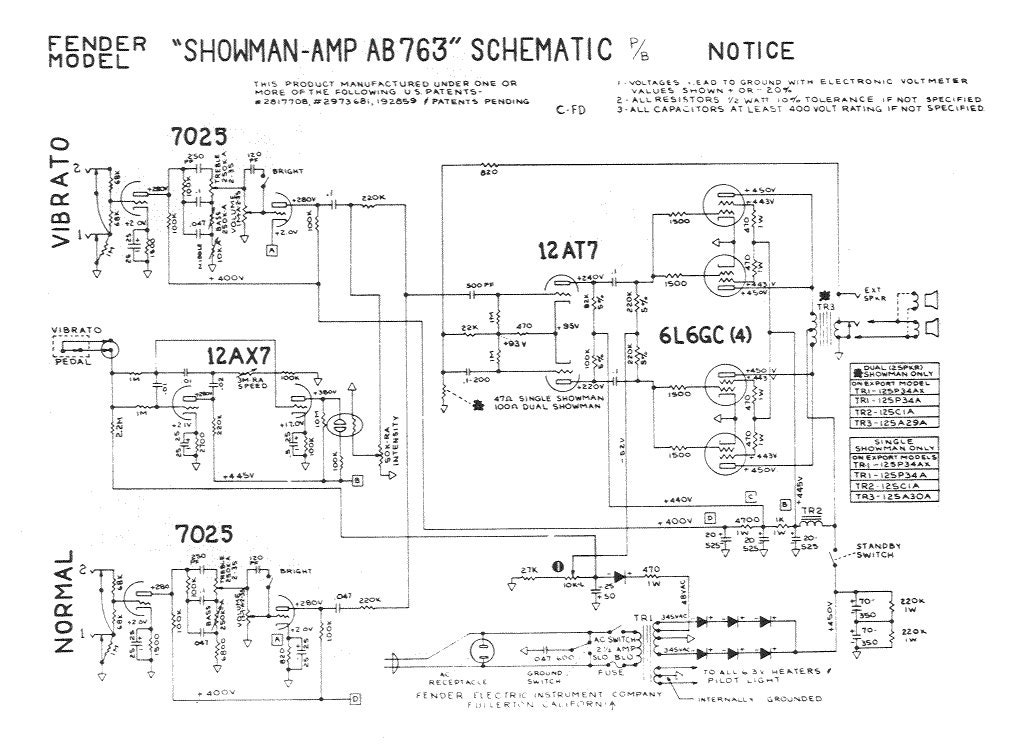Fender Amplifier Schematics & Owners Manuals 200+ Digital Instant ...