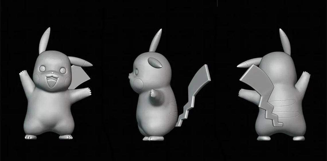 Pikachu Pokemon 3d Model STL File for 3d Printing - Etsy