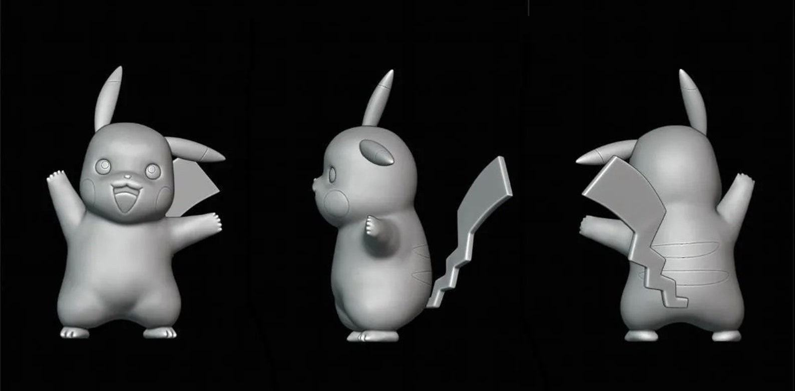 Pikachu Pokemon 3d Model STL File for 3d Printing - Etsy
