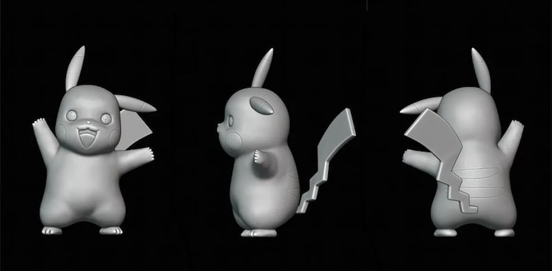 Pikachu Pokemon 3d Model STL File for 3d Printing - Etsy