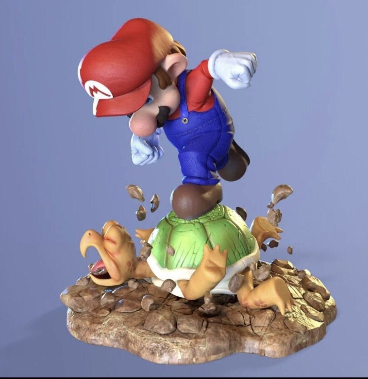 Mario Jumping on Koopa Turtle Shell 3d Model STL File for 3d Printing ...