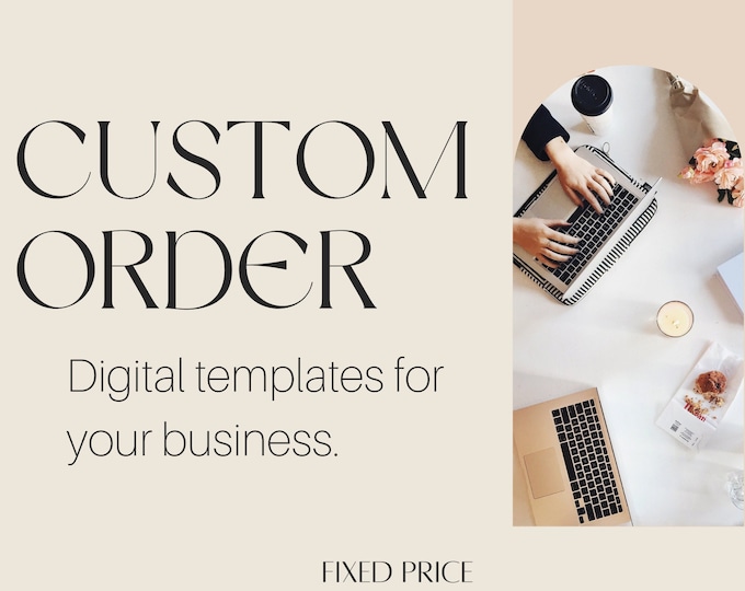 Custom Order Personalised Small Business Digital Templates - Etsy UK