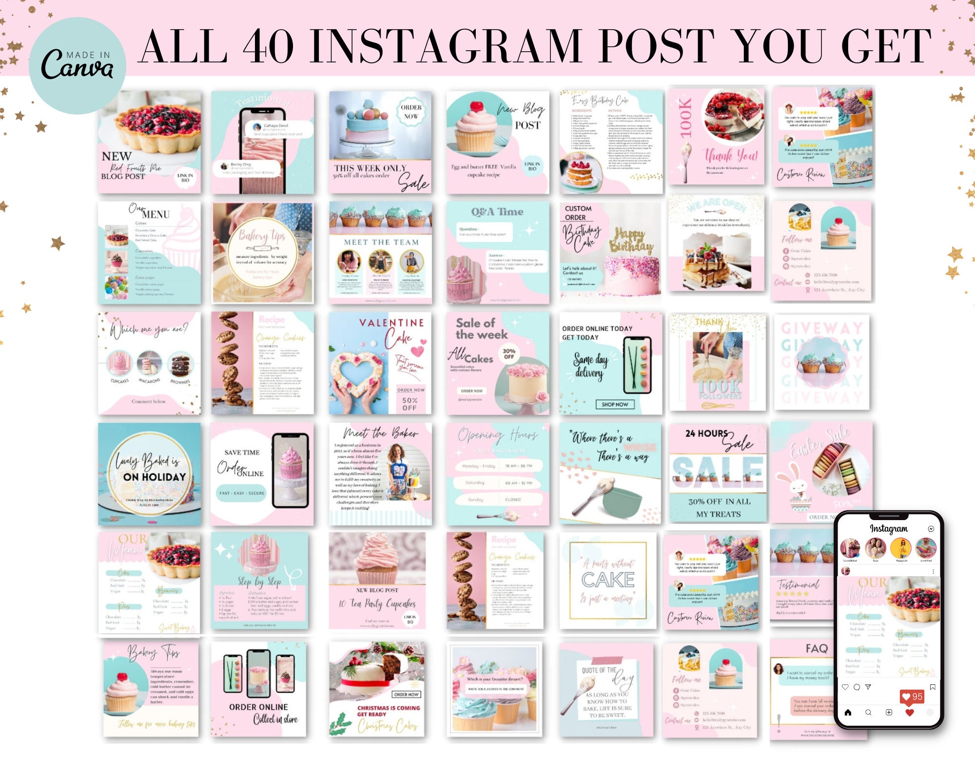 Bakery Branding Kit, Cake Business Bundle, Macaron Care Card, Bakery ...