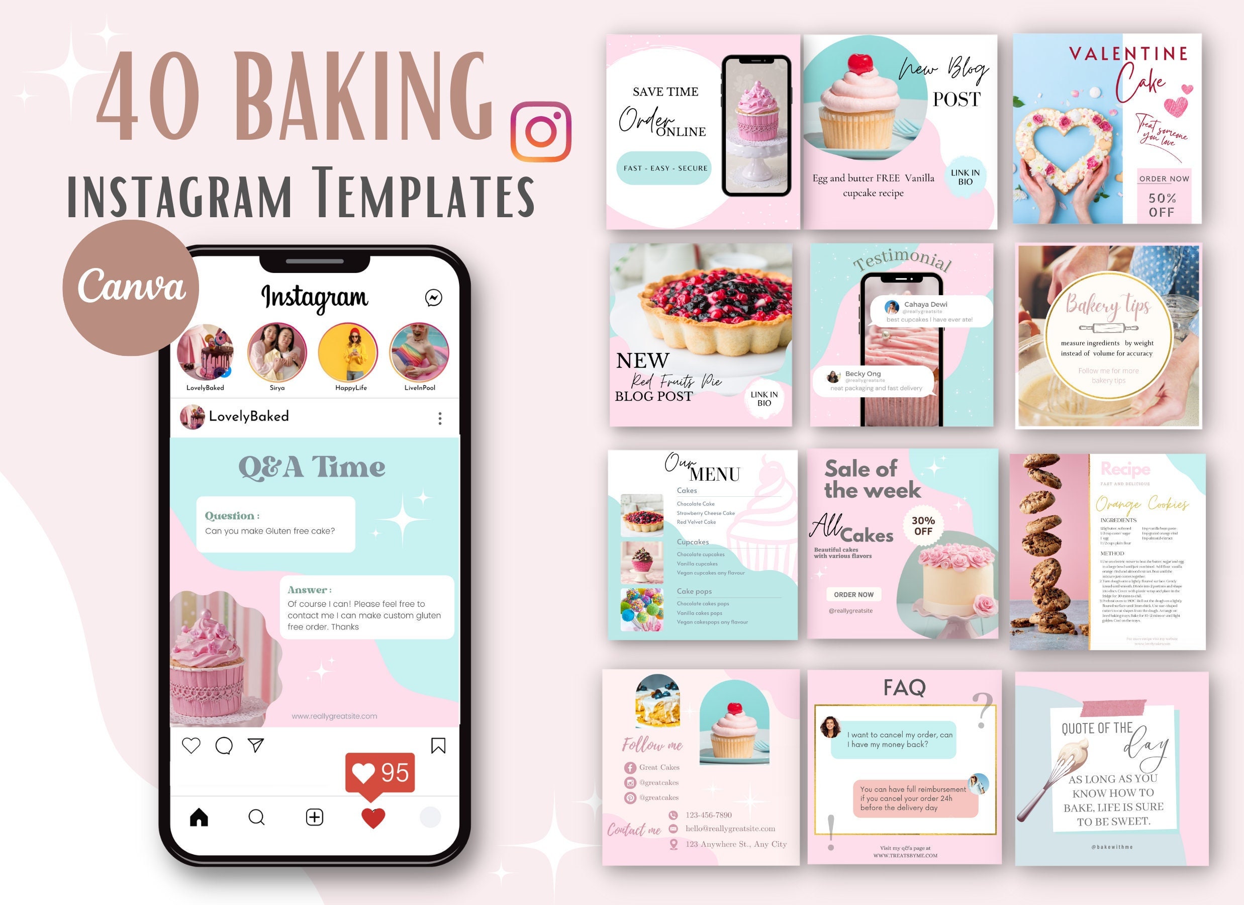 Bakery Instagram Post Bakery Instagram Template Bakery - Etsy