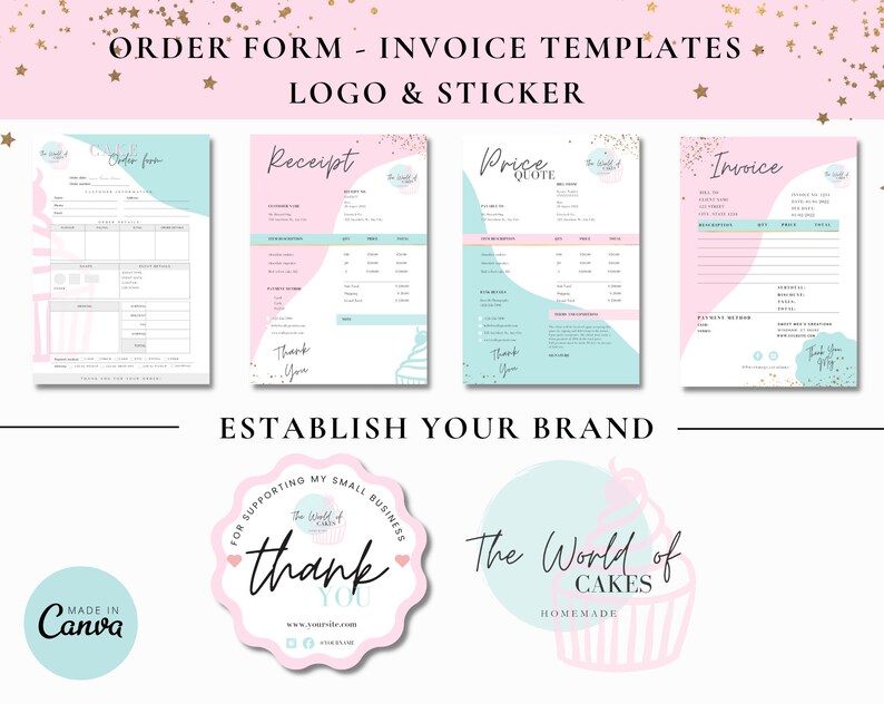 Bakery Branding Kit, Cake Business Bundle, Macaron Care Card, Bakery ...