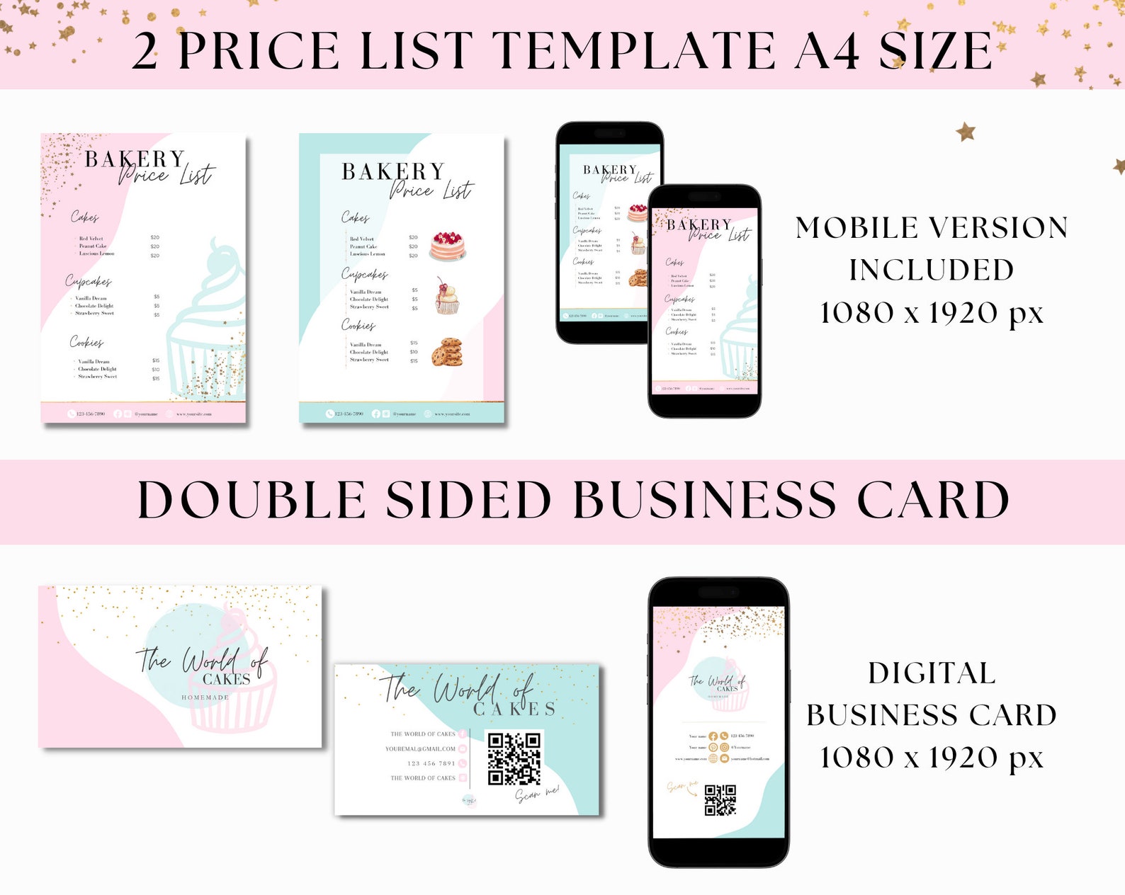 Bakery Branding Kit, Cake Business Bundle, Macaron Care Card, Bakery ...