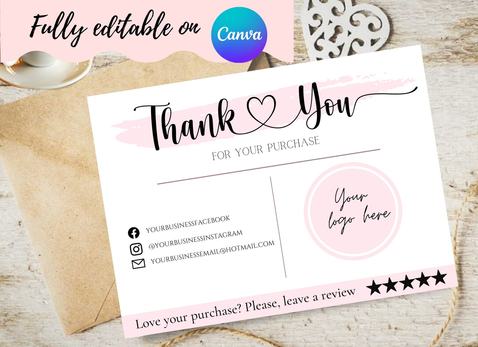 Thank You for Your Purchase Cards Thank You Cards Business - Etsy UK