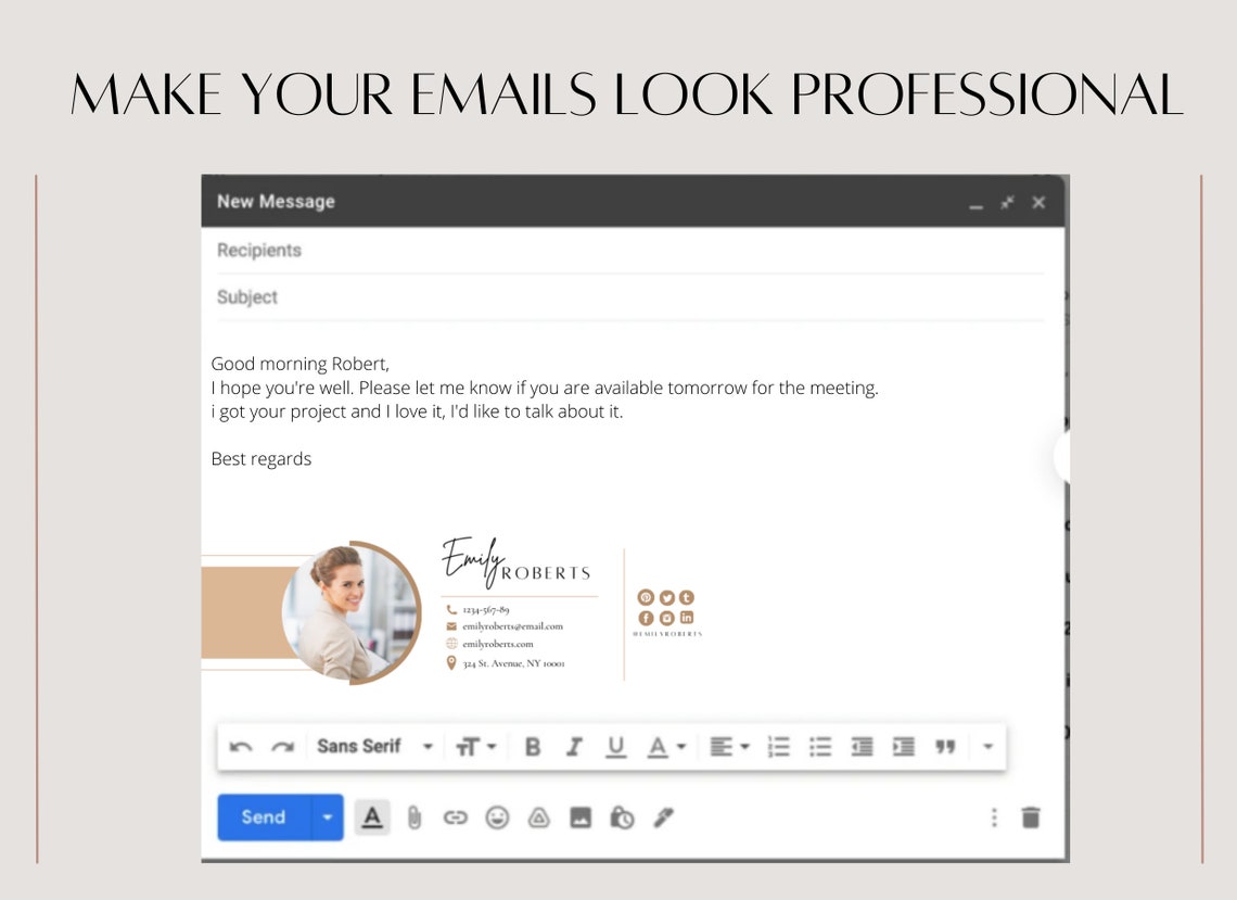 Email Signature Email Signature Template Real Estate Email - Etsy Canada