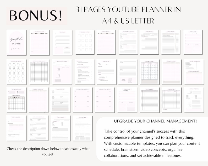 Youtube Branding Kit, Content Planner, Social Media Manager, Youtube ...