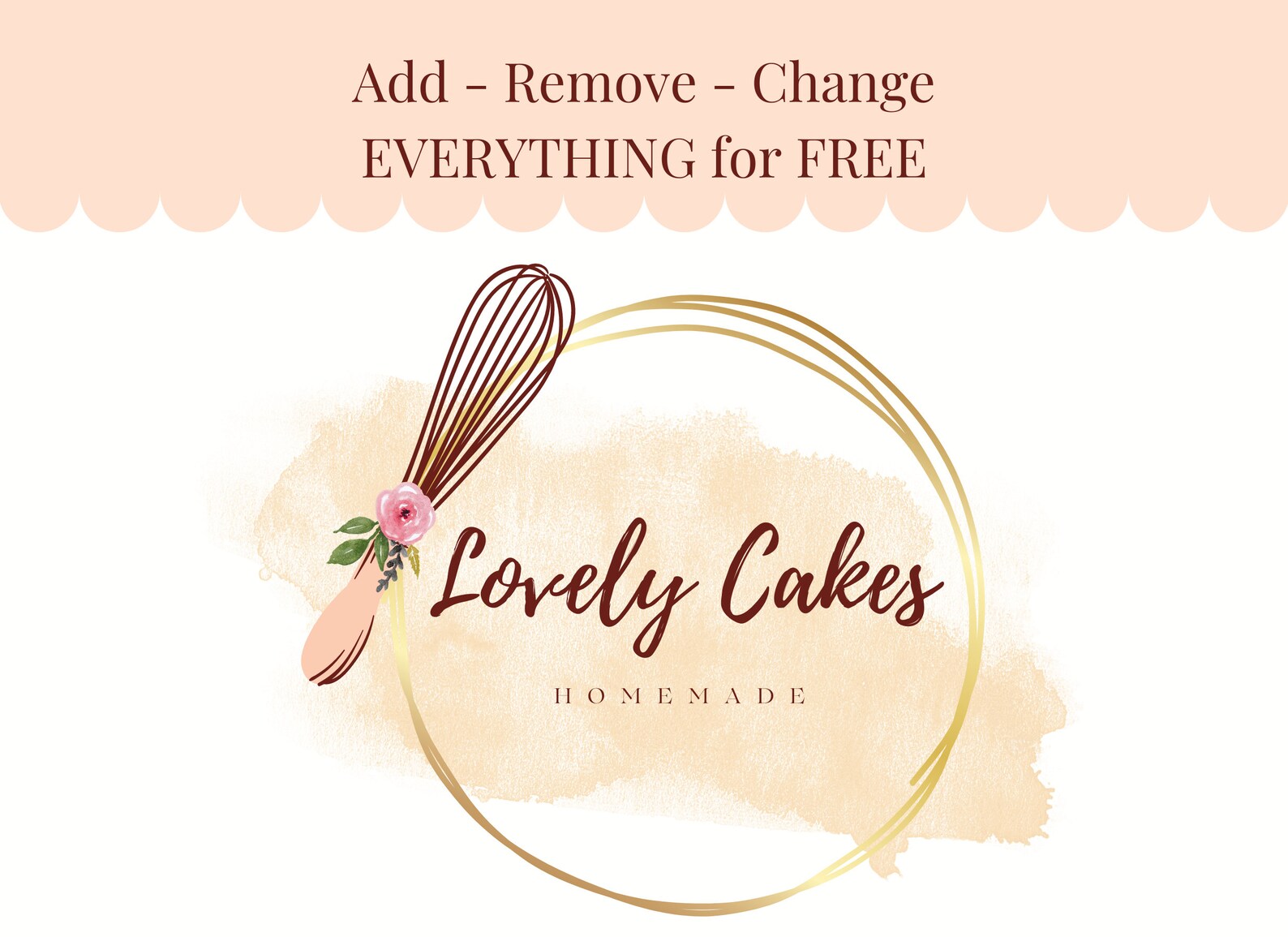 Cake Business Logo Creation Design Logo Bakery Logo - Etsy