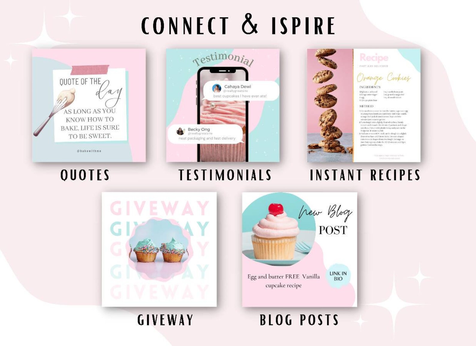 Bakery Instagram Post - Bakery Instagram Template - Bakery Branding Kit ...