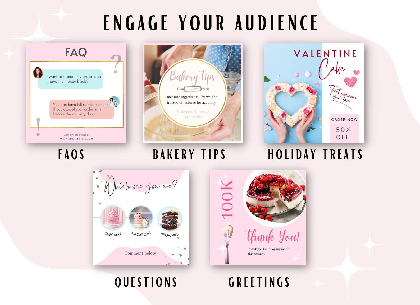 Bakery Instagram Post - Bakery Instagram Template - Bakery Branding Kit ...