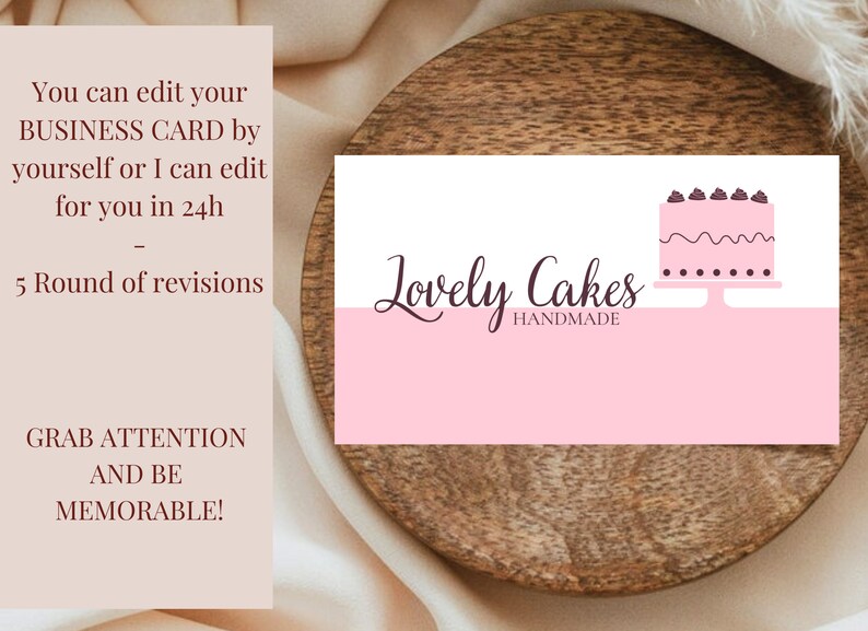 Cake Business Card Bakery Business Cards Template Baking - Etsy