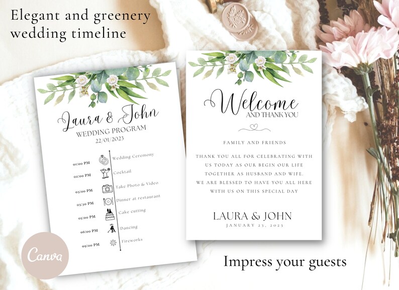 Bridal Party Timeline Wedding Day Timeline Template Wedding - Etsy