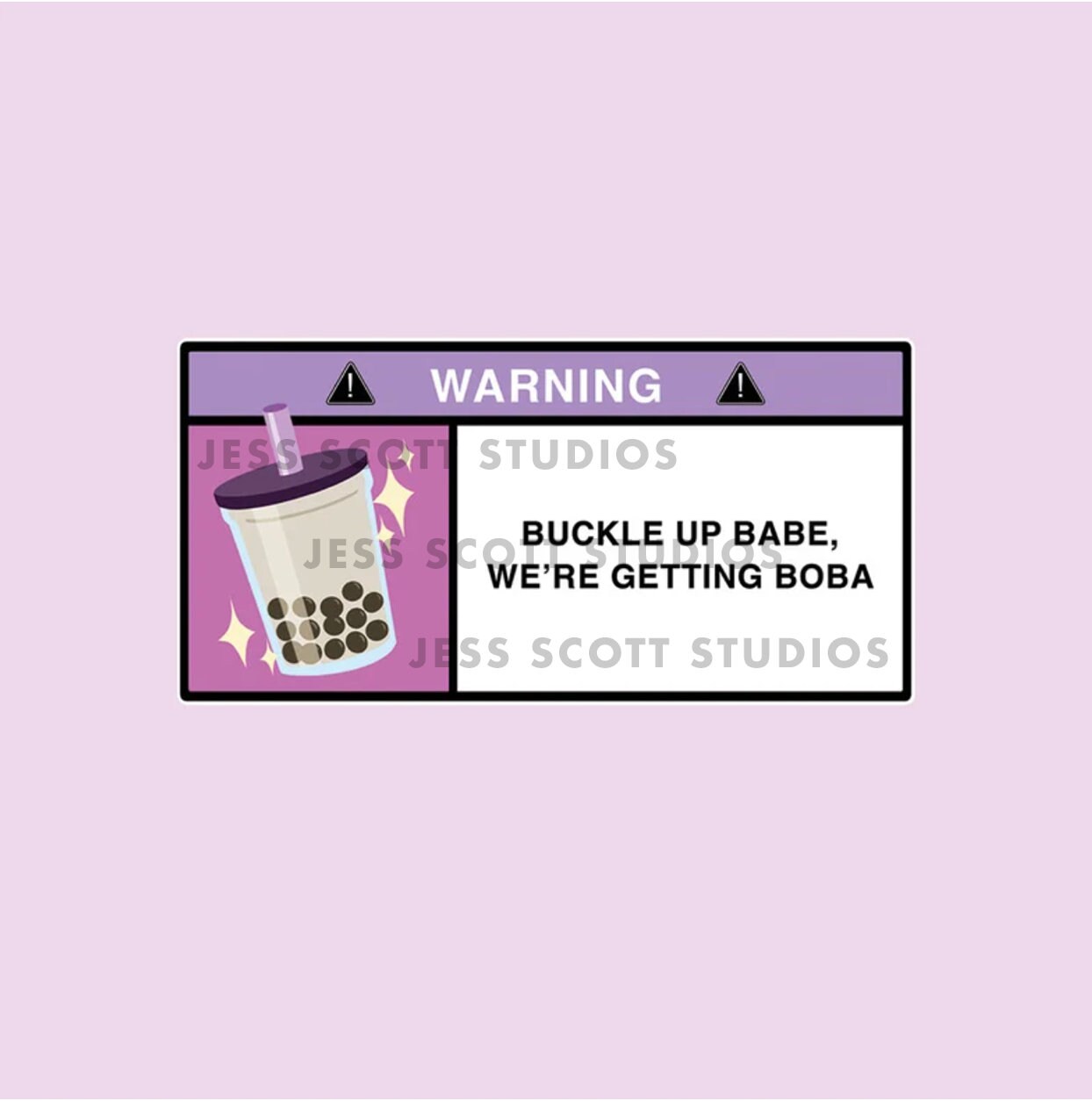 Boba Milk Tea Lover Car Visor Warning Sticker - Etsy