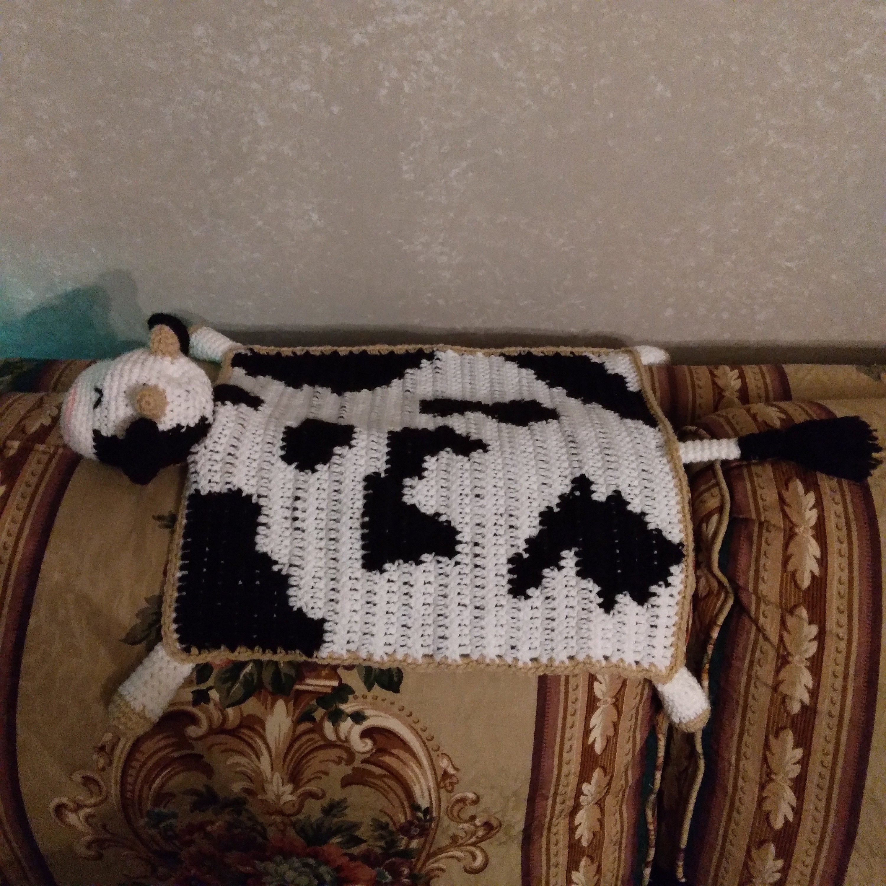 Cow Baby Blanket Snuggler / Highland Cow Lovey / Cow Pattern Blanket ...