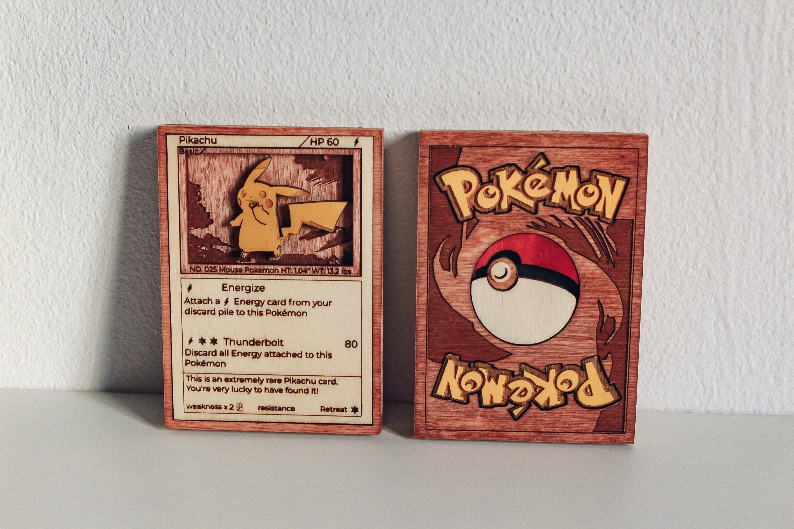 Wooden Pokemon Card - Etsy
