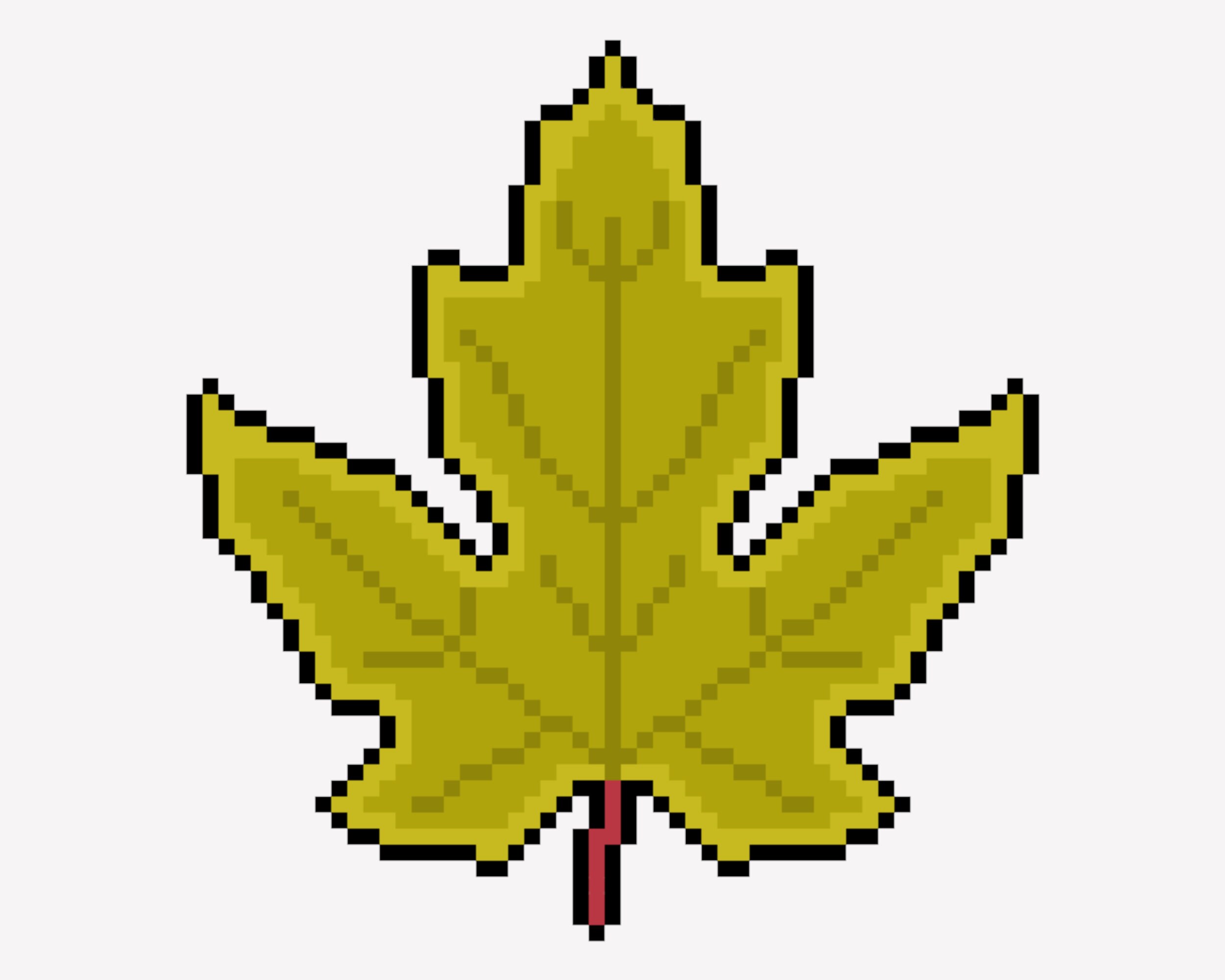 Maple Leaf Pixel Art Clipart Fall Png Leaf Png Thanksgiving | Etsy