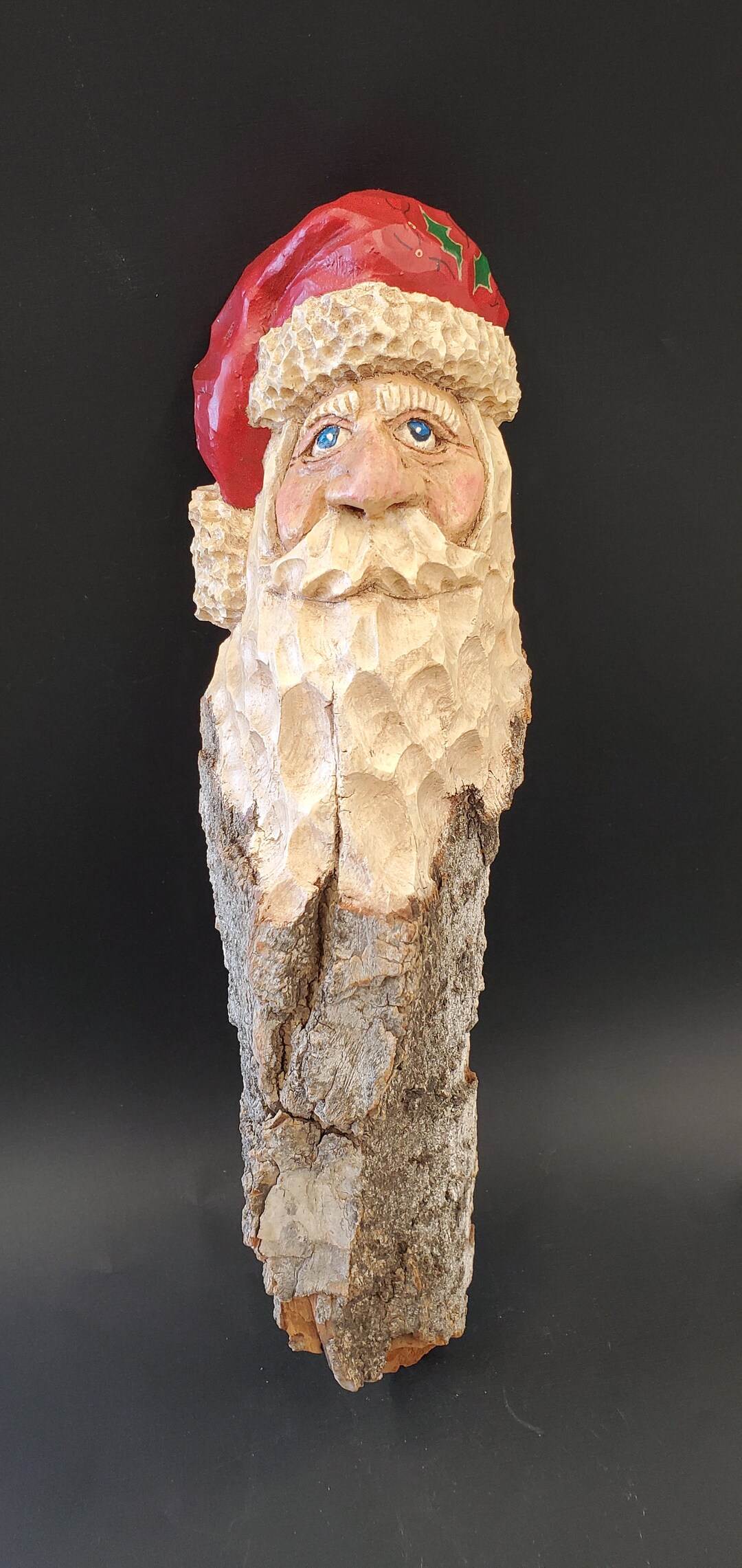 Carved Rustic Santa - Etsy