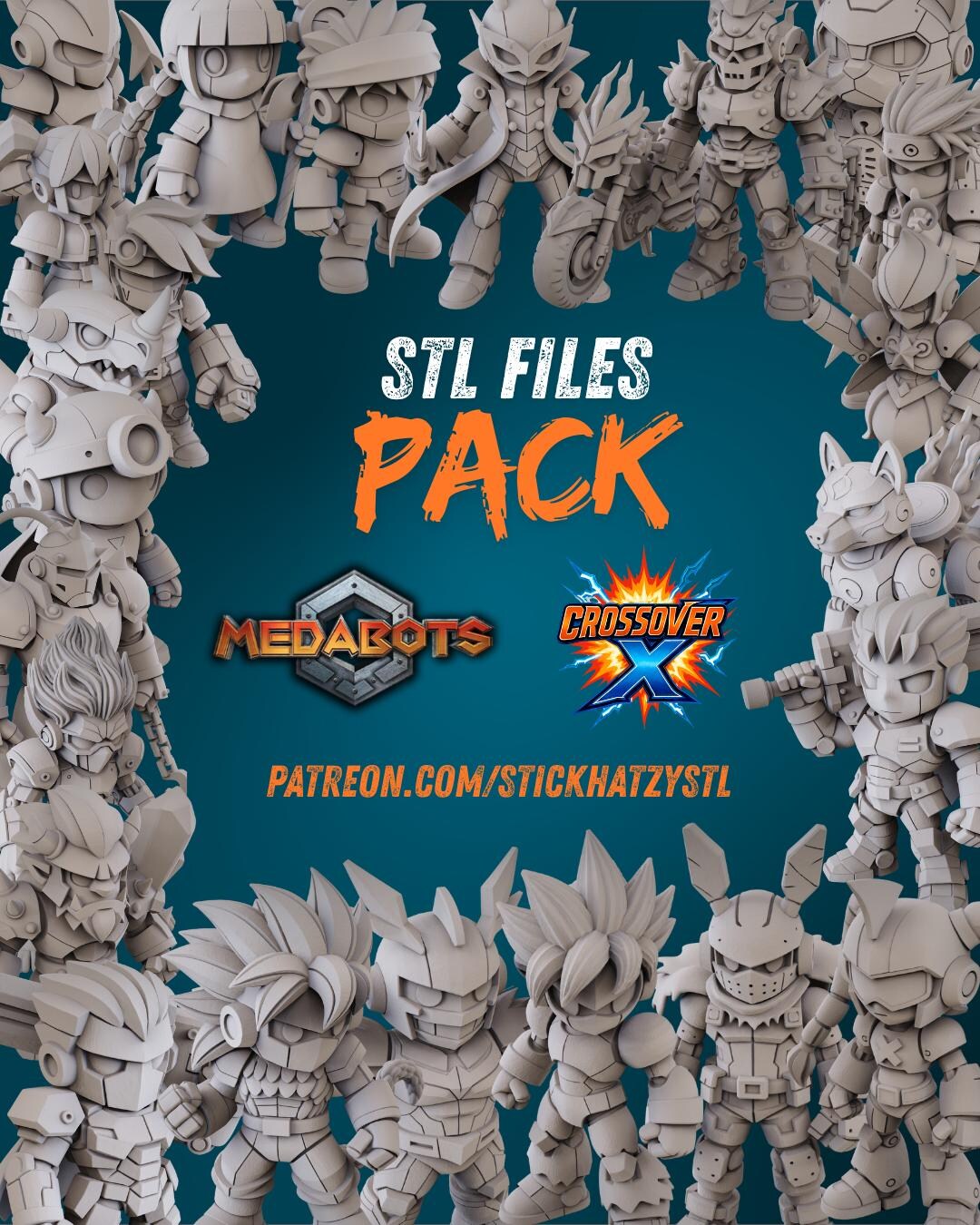 Crossover X – Medabot-style Character Fusion STL Pack | June 2025 ...