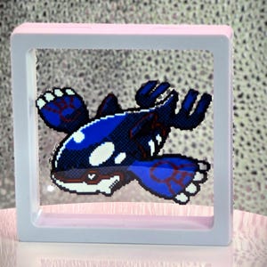 Pokemon Pixel Art Floating Frame - Custom Digital Monster Figure ...