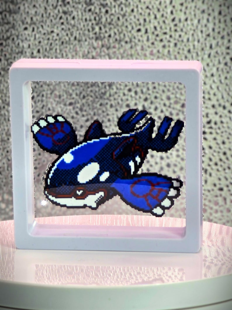 Pokemon Pixel Art Floating Frame - Custom Digital Monster Figure ...