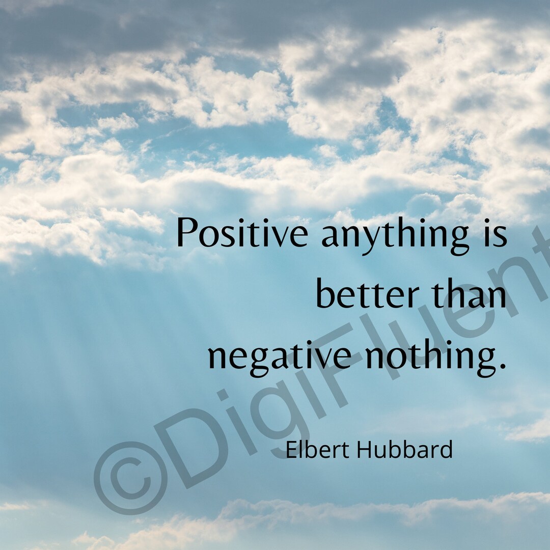 Positive Anything Quote - Etsy