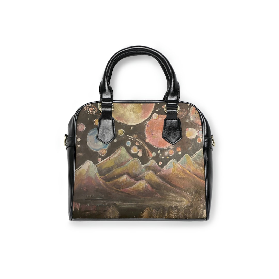 Shoulder Handbag Planets Over Mountain Range - Etsy