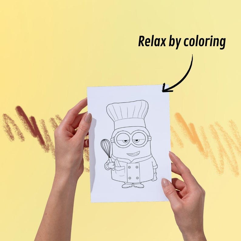 Printable Minions Coloring Book, 70 JPG Pages for Kids, Cartoon ...