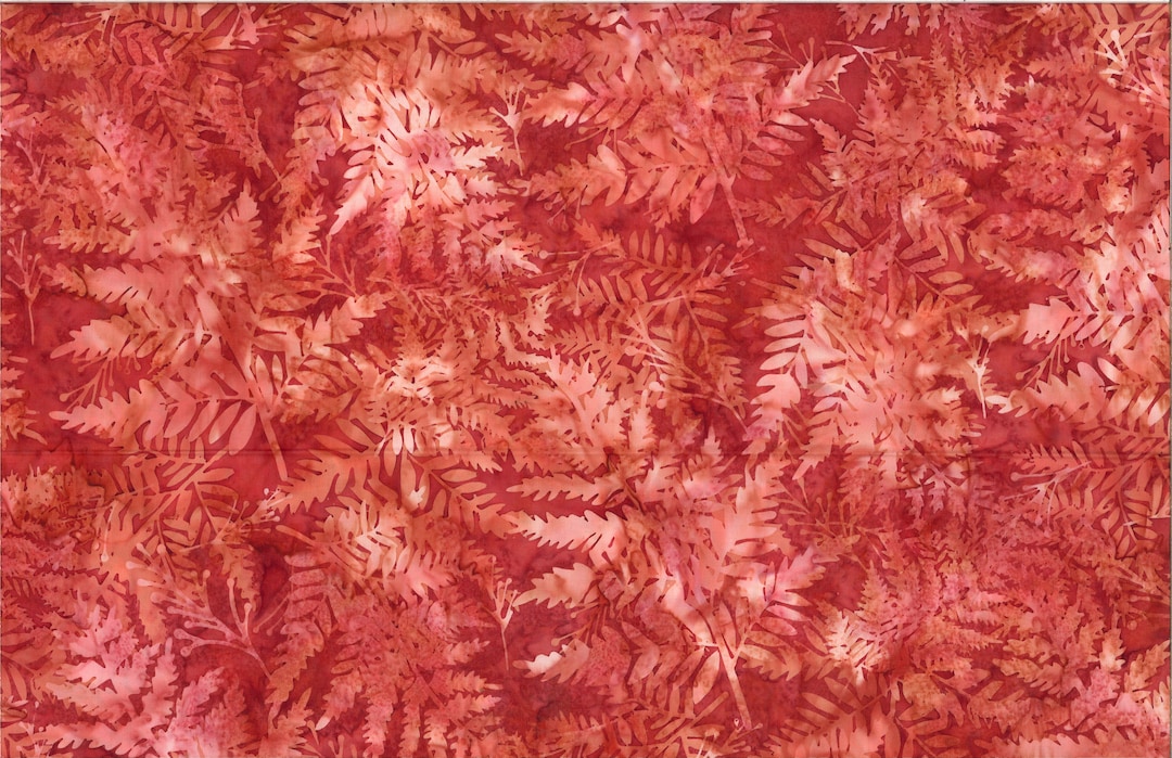 Bali Batik Hoffman Fern Brick Fabric - FREE SHIPPING - Etsy
