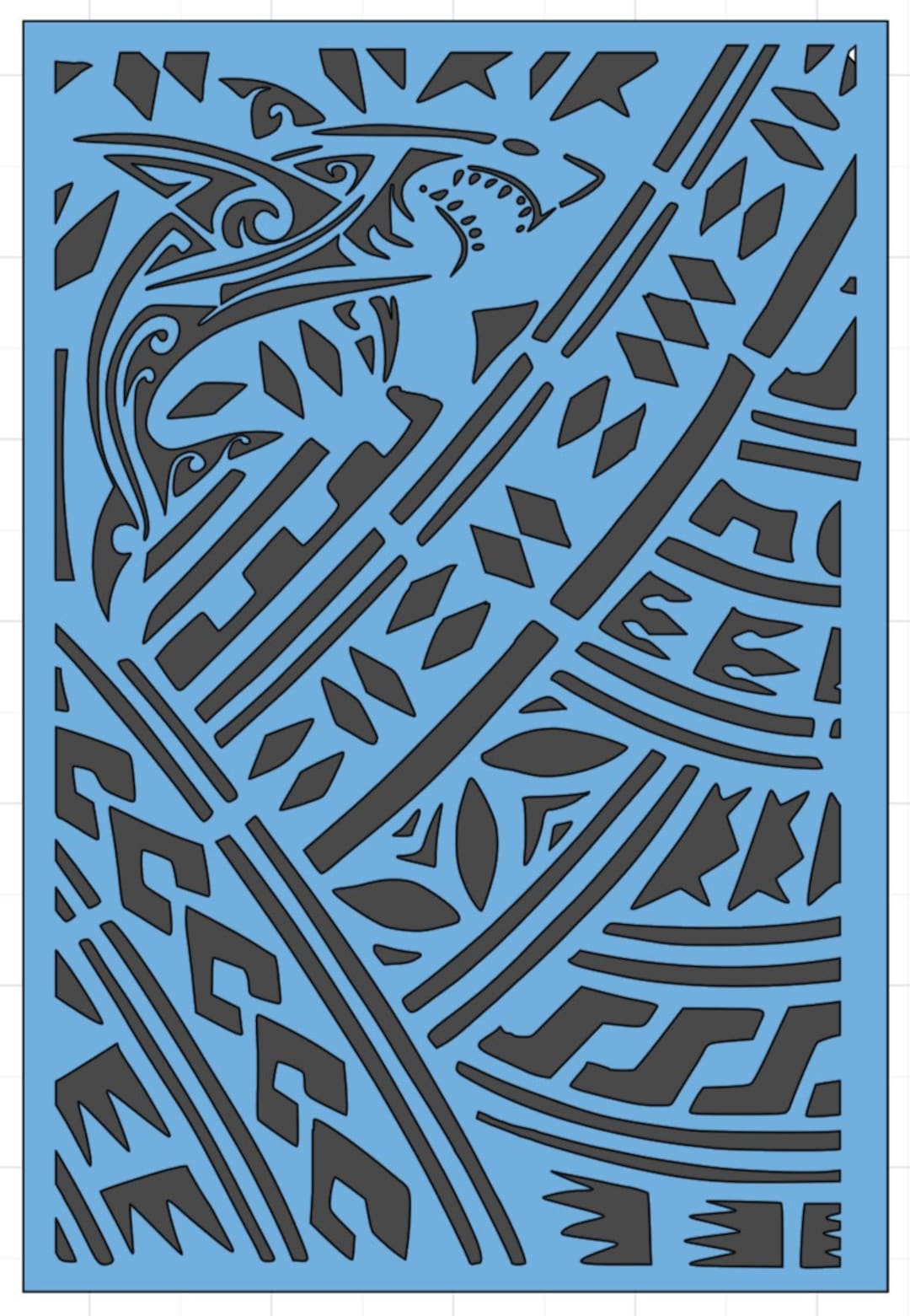 Samoan Shark Stencil - Etsy