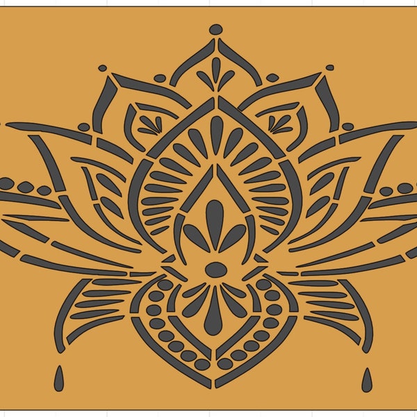 Lotus Stencil - Etsy Australia