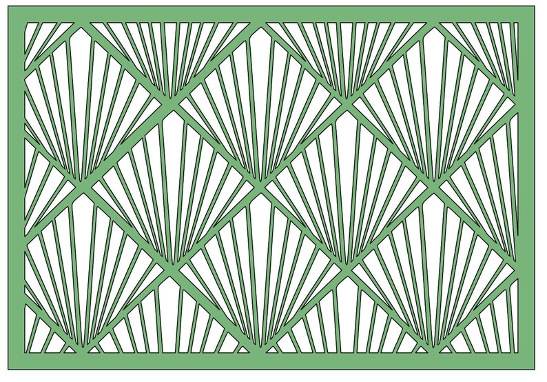 Art Deco Fans Stencil - Etsy