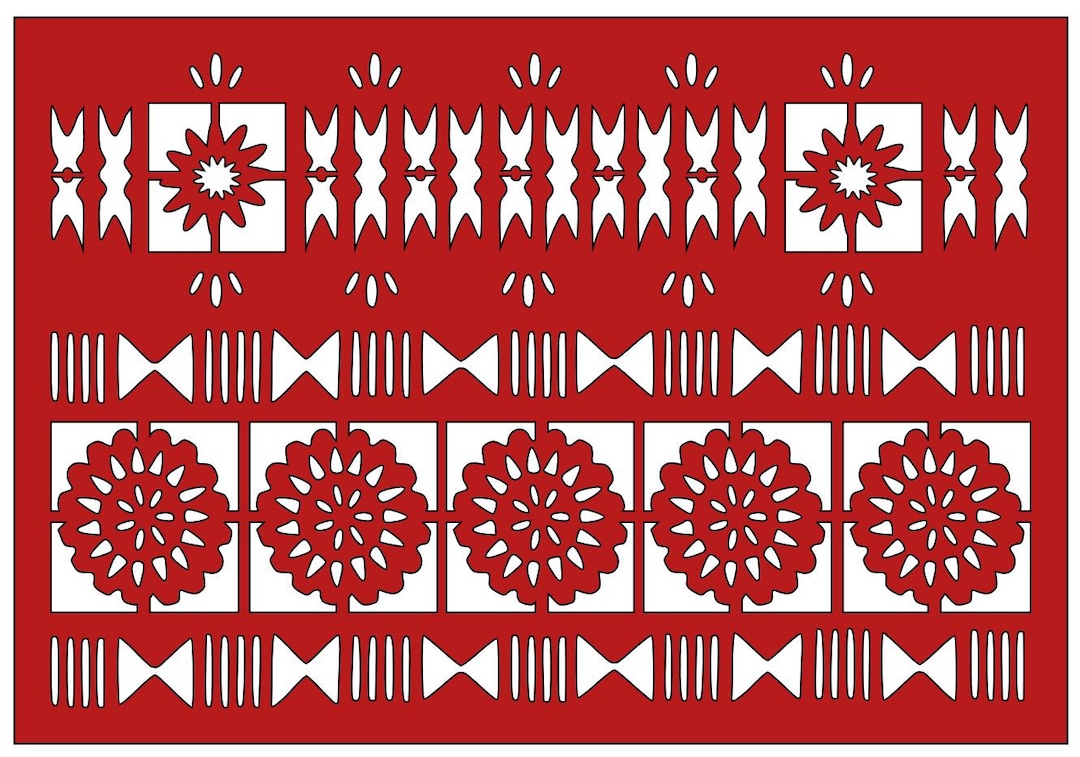 Fijian Tapa Pattern Stencil - Etsy