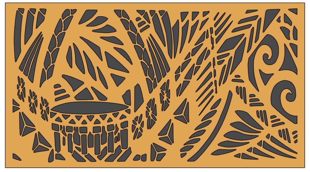 Samoan Kava Bowl Border Stencil - Etsy