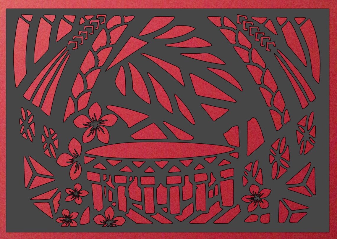 Samoan Larger Kava Bowl Stencil - Etsy
