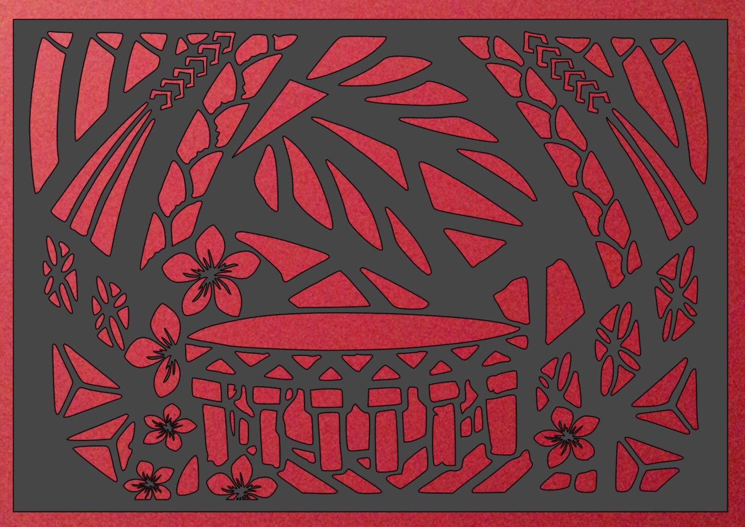 Samoan Larger Kava Bowl Stencil - Etsy