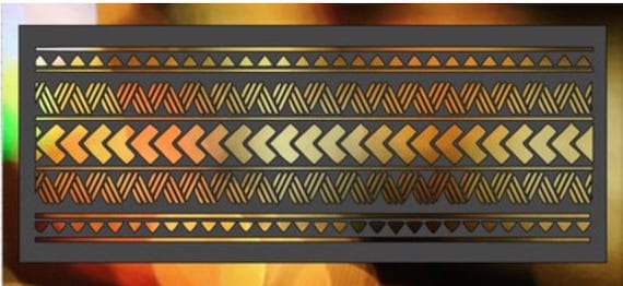 Samoan Geometric Border Stencil - Etsy Australia