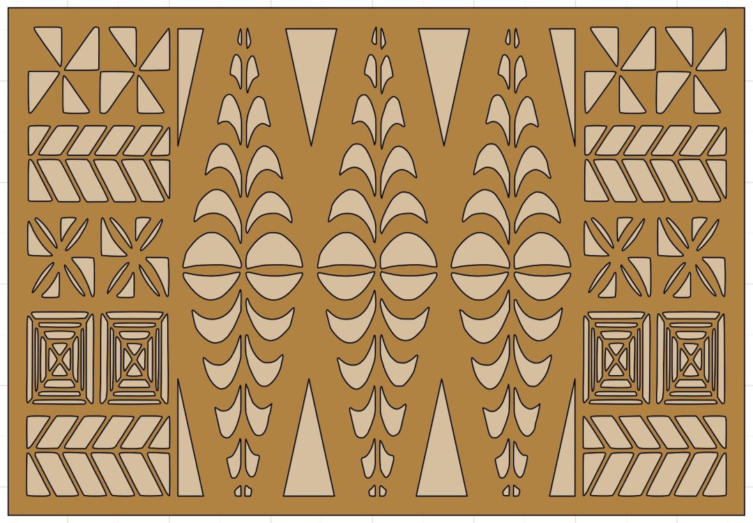 Tall Tongan Pattern Stencil - Etsy Australia