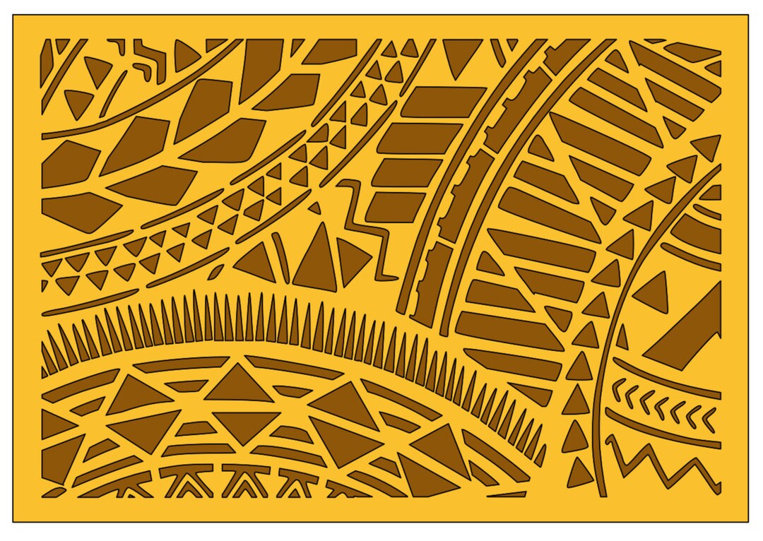 Samoan Curves Stencil - Etsy Australia