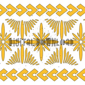 Polynesian Floral Fan Pattern Digital Download - Etsy