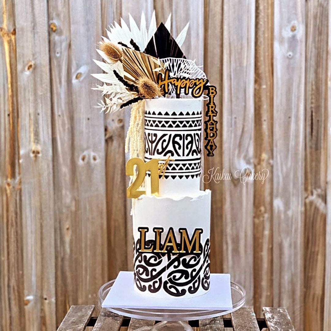 Maori Geometric Border Stencil - Etsy Australia