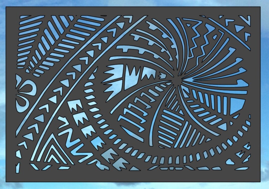 Samoan Wheel Stencil - Etsy