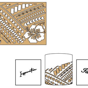 Samoan Hibiscus Fabric Stencil - Etsy