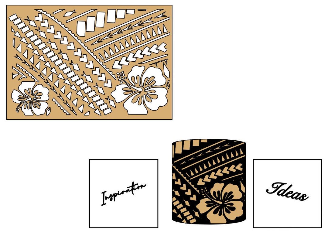 Samoan Hibiscus Fabric Stencil - Etsy