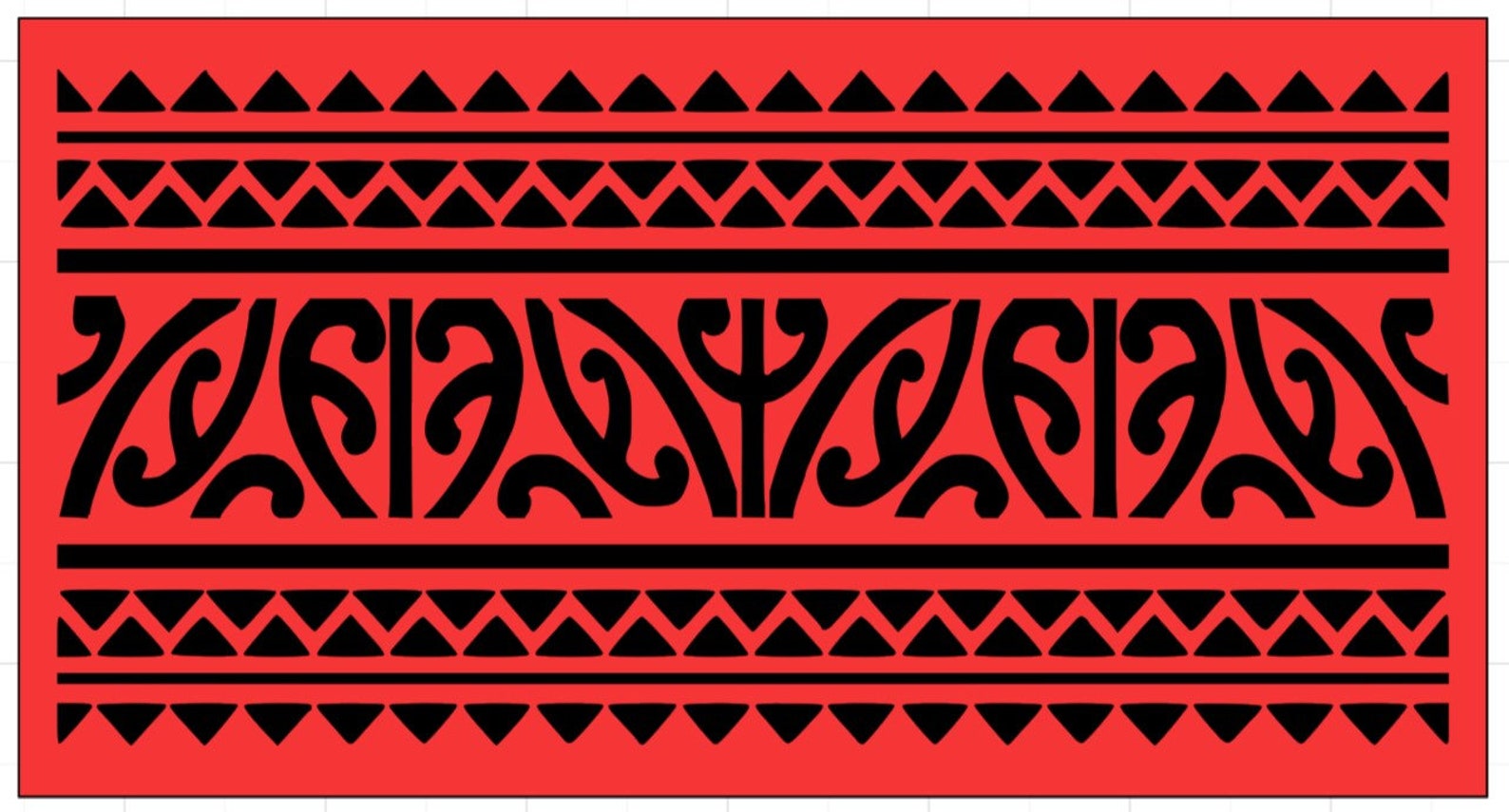 Maori Geometric Border Stencil - Etsy Australia