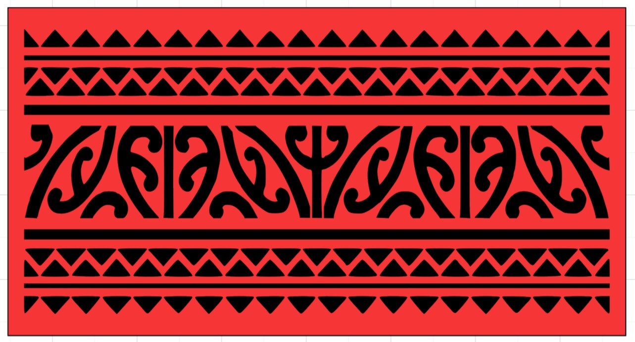 Maori Geometric Border Stencil - Etsy Australia